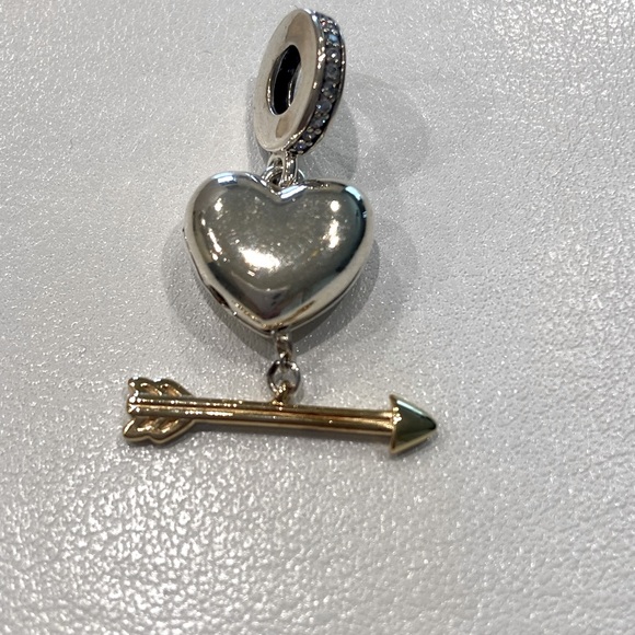 Pandora | Jewelry | Pandora Sterling Silver Heart Locket Charm With 4k ...